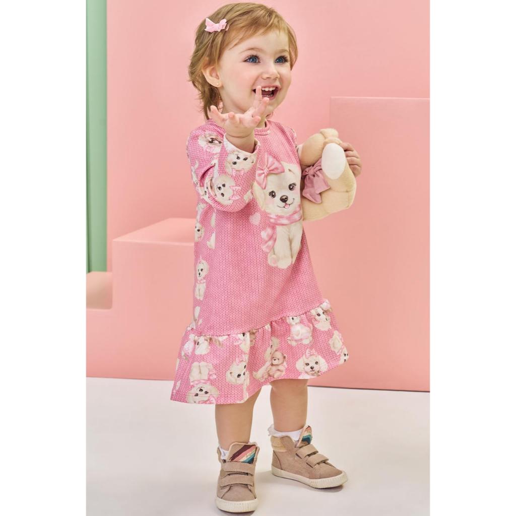 Vestido Infantil Kukie Inverno Termoskin Cachorrinha 79802 | Shopee Brasil