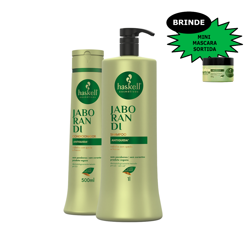 Kit Haskell Jaborandi Shamp Litro + Cond 500ml | Shopee Brasil