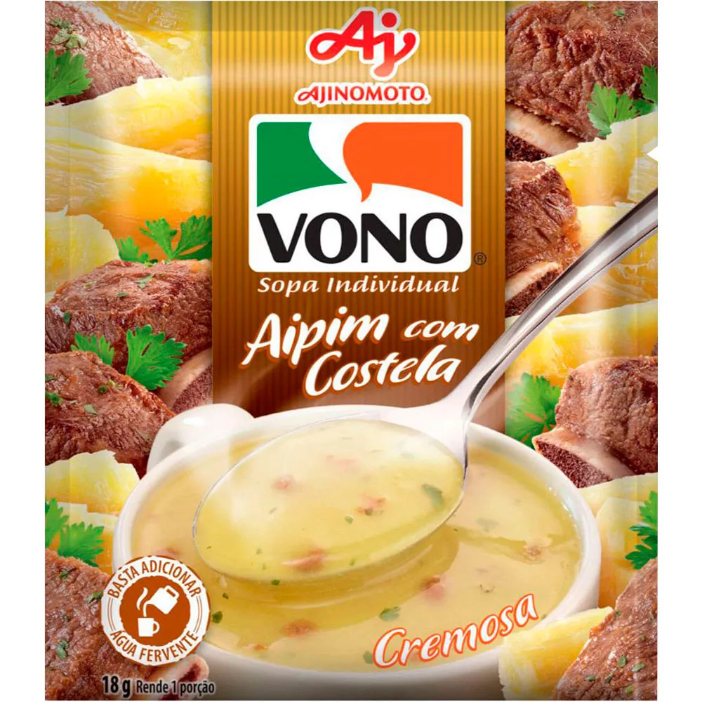 Sopa Vono Escolha O Sabor 18g - Caixa Com 23 Unidades - Ajinomoto ...