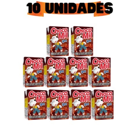 Bebida Láctea Cemil Chocomil TP com 200ml KIT\10 | Shopee Brasil