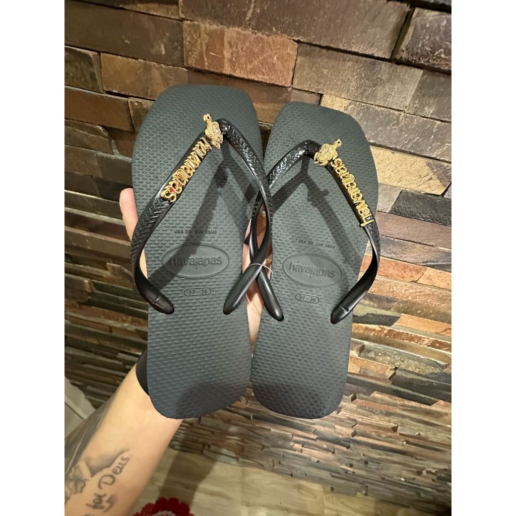 Havaianas Slim Square Logo Pop Up + Pin Tartaruga | Shopee Brasil