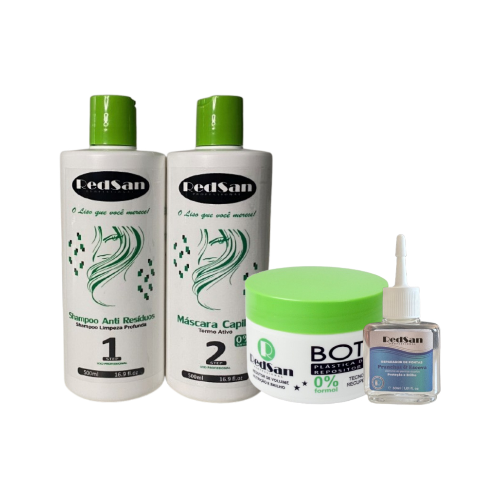 Kit Progressiva Orgânico 500ml + Botox Orgânico 300g + Reparador de ...