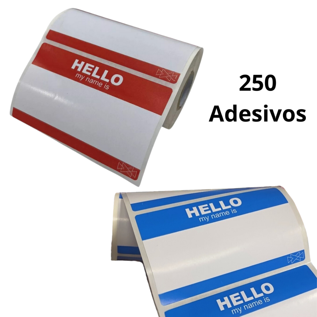 250 Etiqueta Hello My Name Is em Rolo | Shopee Brasil