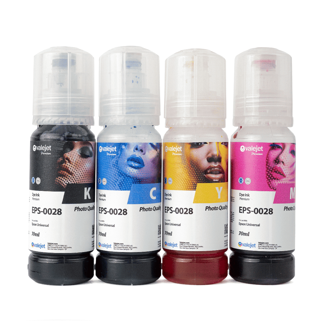 Tinta Compatível Epson T544 - L3150 L3210 L3250 - Kit 04 Cores Valejet | Shopee Brasil