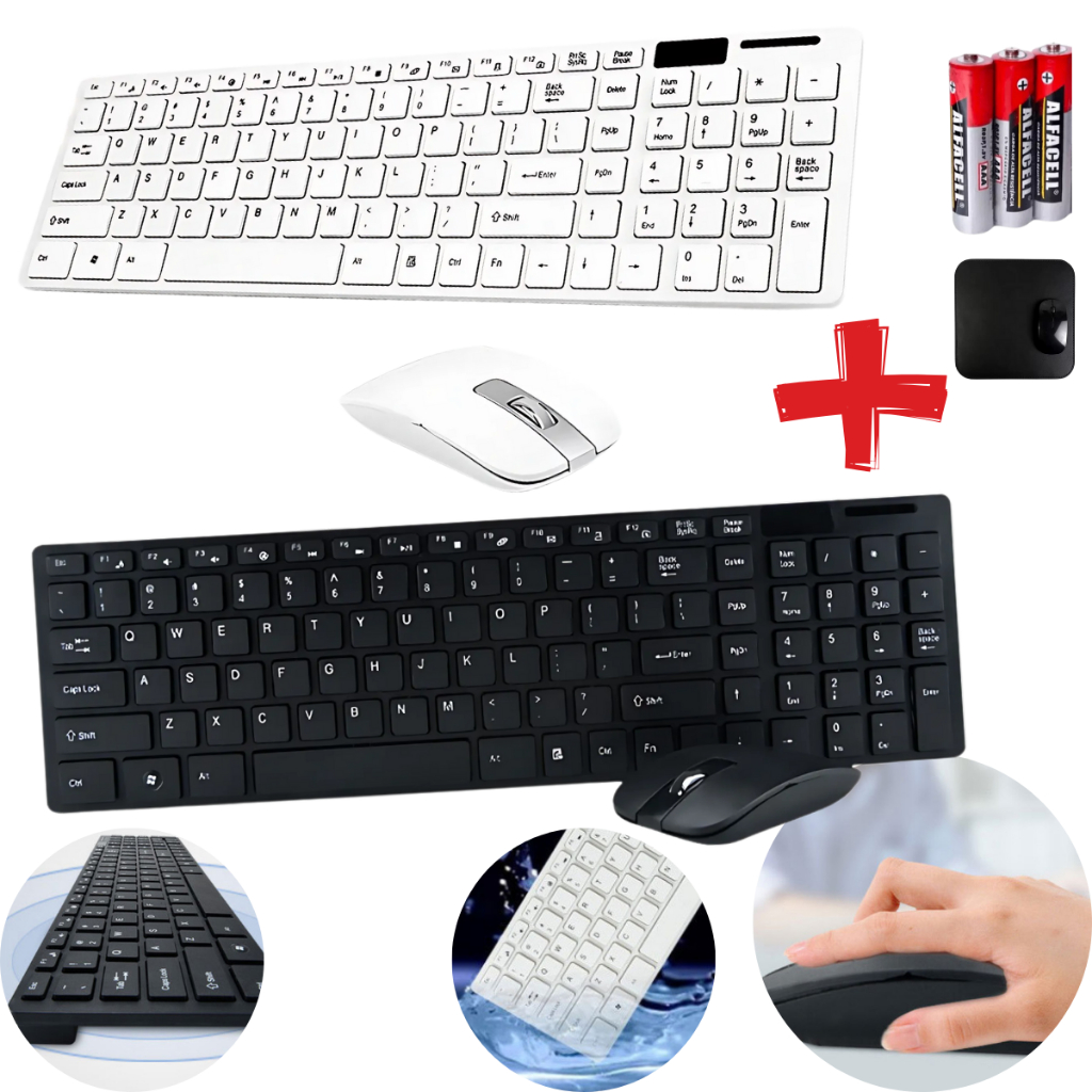 Kit Teclado + Mouse Sem Fio K06 Wireless 2.4ghz 3200dpi Óptico | Shopee ...