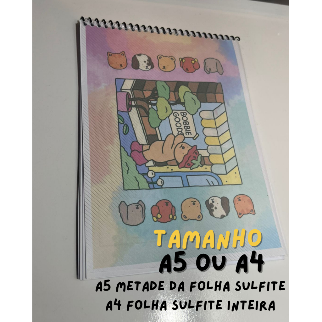 Livro de Colorir Bobbie Goods A4 150, 100, 50 Folhas 75G Desenho ...