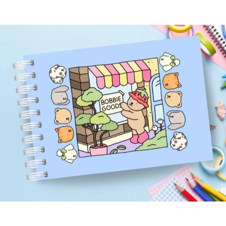 Livro de Colorir Bobbie Goods 50 Folhas Caderno de Desenho Pintura ...