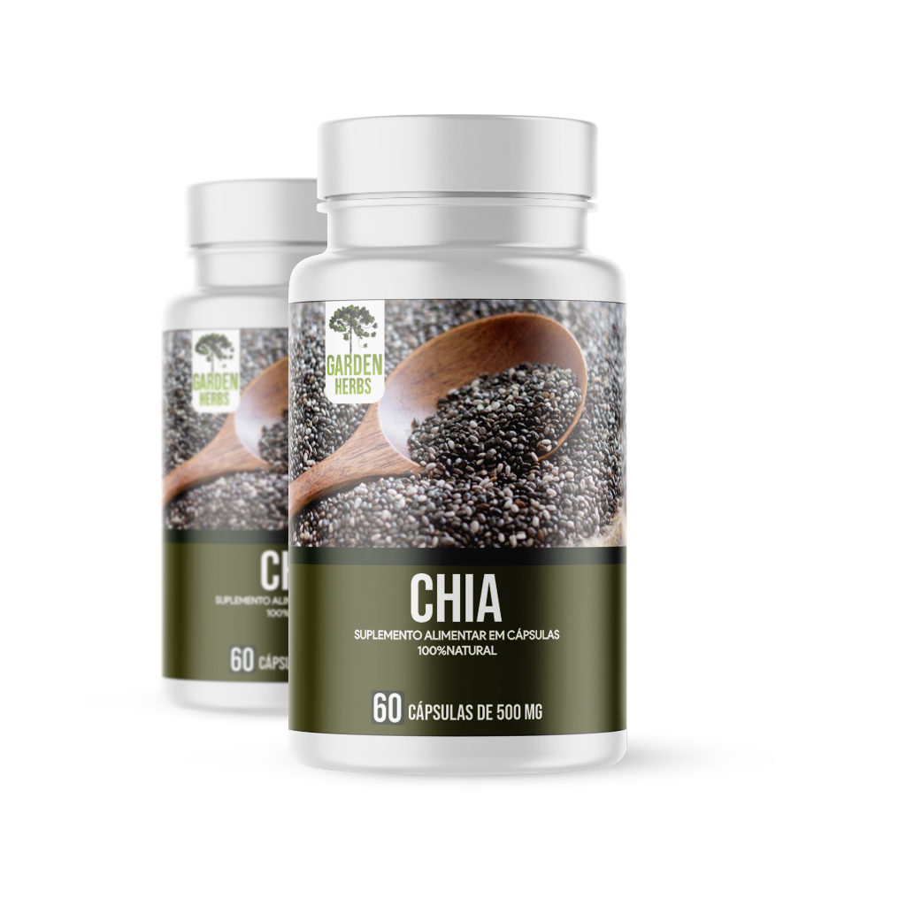 Kit 2 Frascos - Chia em pó 500 Mg - 60 cápsulas ( Extrato Premium ...