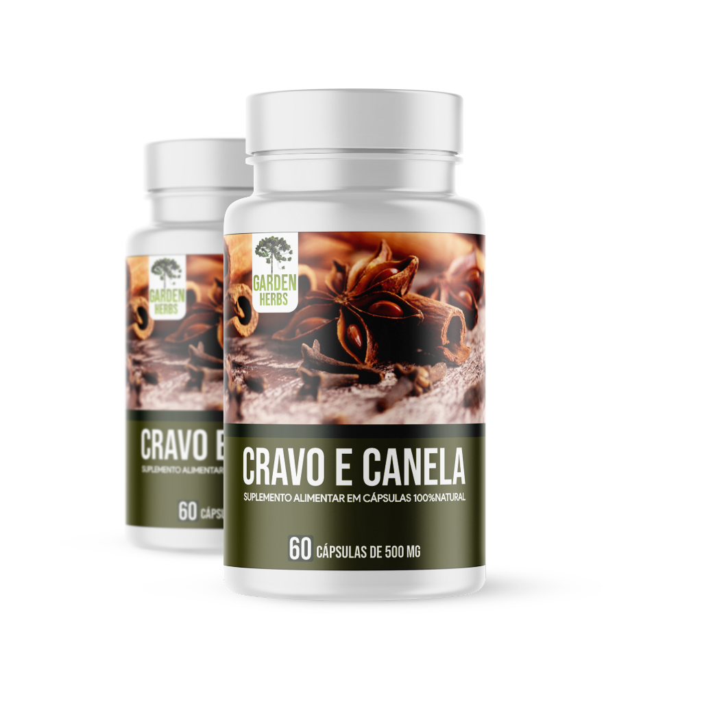 Kit 2 Unidades - Cravo com Canela 500 Mg - 60 cápsulas ( Matéria Prima ...