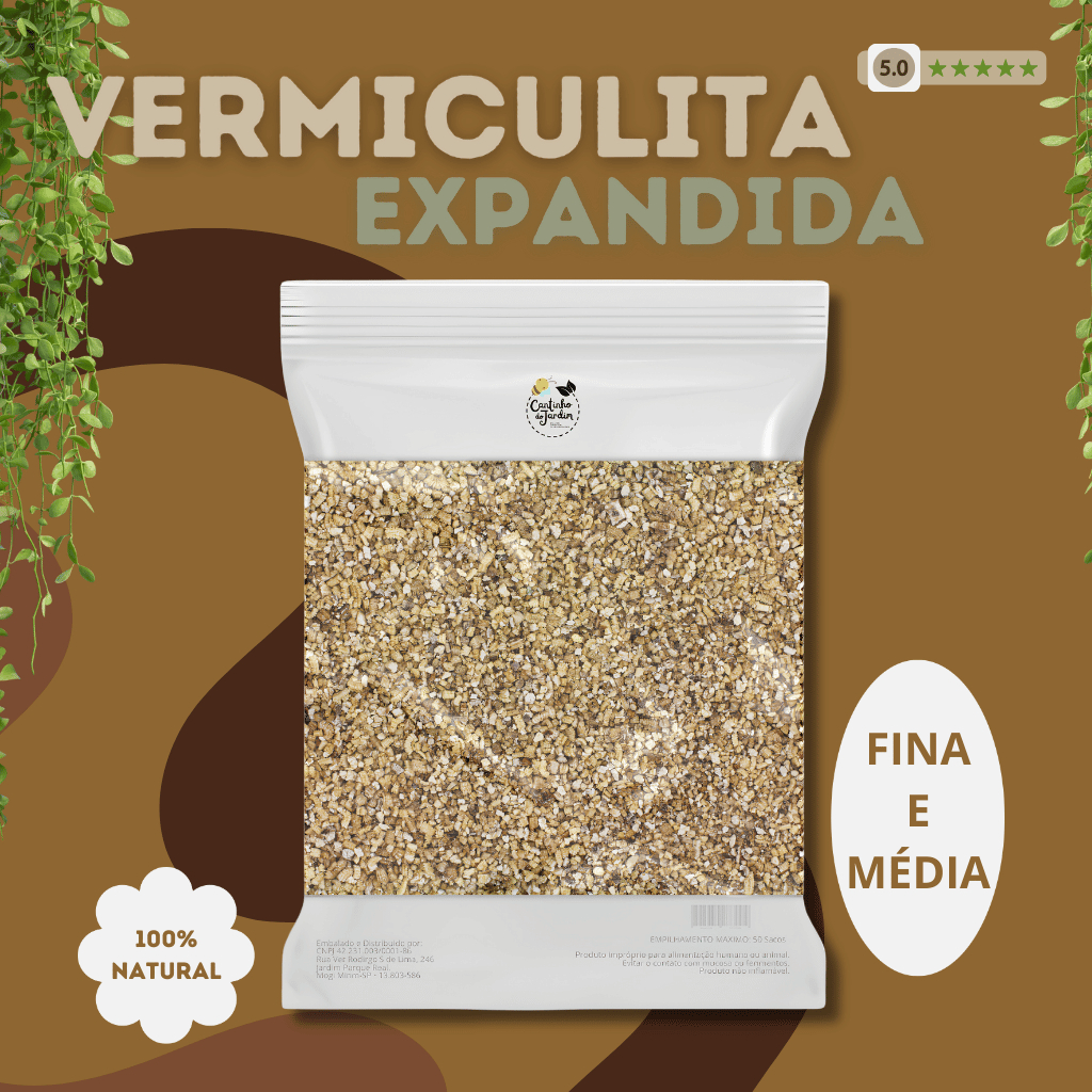 Vermiculita Expandida 6Lts para Substrato, Plantas, Sementes ...