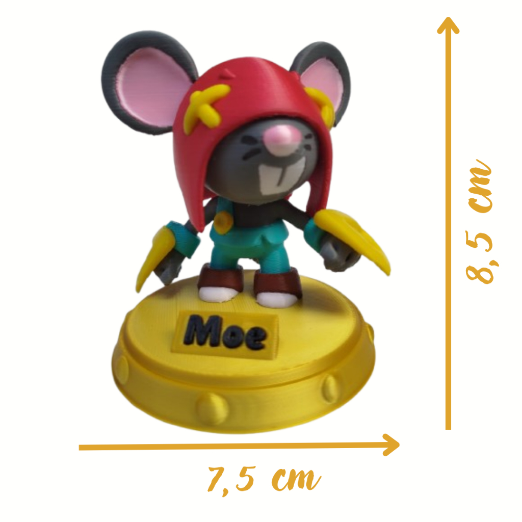 Moe Brawl Stars boneco colecionável impresso em 3D jogo decoração de ...