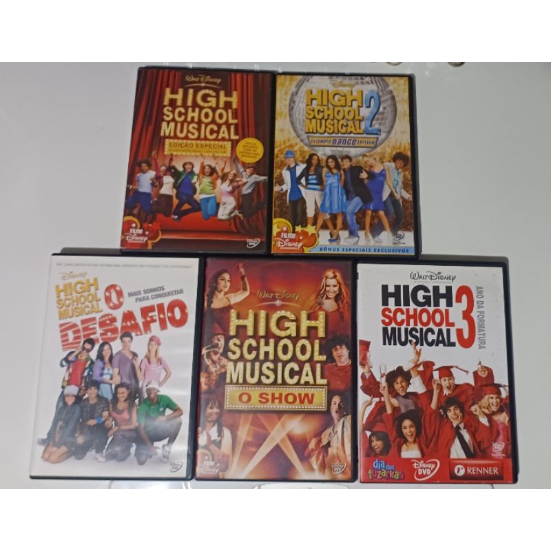 Combo 5 Dvds do High School Musical ( ler descrição) | Shopee Brasil