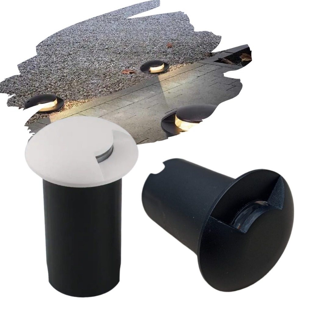 10 Balizadores Led 1W IP65 Com Facho De Luz (Branco Quente) De Embutir ...