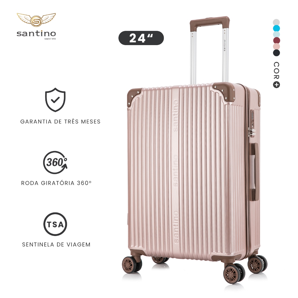 SANTINO Mala De Viagem 23kg/30kg Série de embarque 24inches Mala De ...