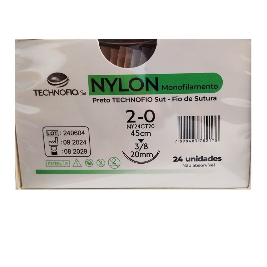 Fio de Sutura Agulhado 3/8 20mm Nylon Monofilamento Preto 2.0 | Shopee ... Fio de Sutura Agulhado 3/8 20mm Nylon Monofilamento Preto 2.0 | Shopee ...