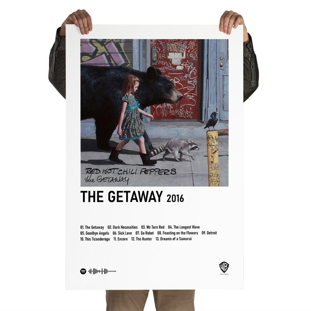 Poster Autoadesivo Álbum The Getaway Red Hot Chili Peppers Poster De Rock Spotify Shopee Brasil