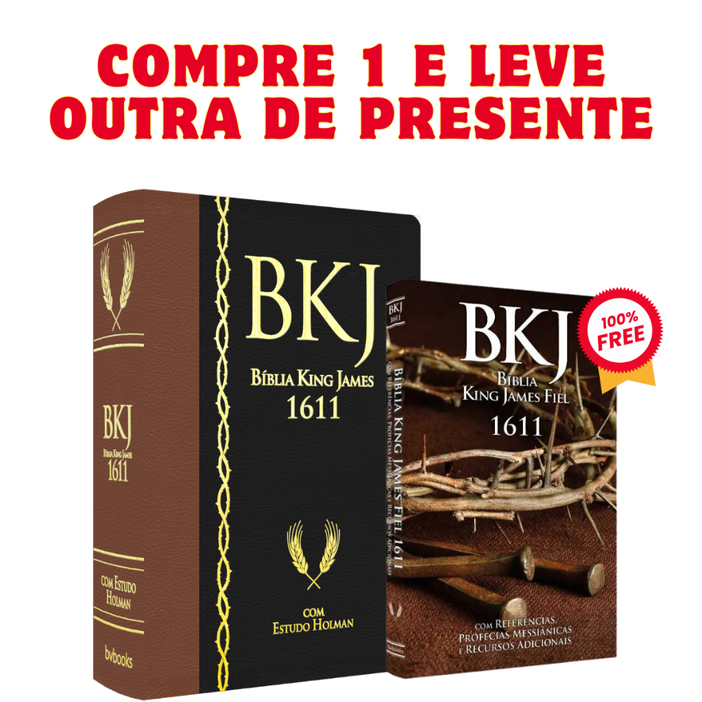 Bíblia BKJ King James 1611 com Estudo Holman - Marrom e Preta 7° Edição ...