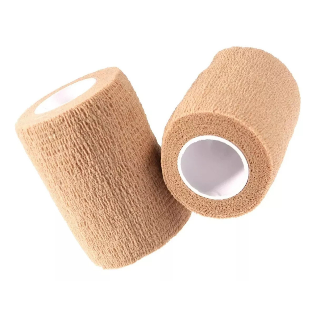04 Bandagem Elástica Adesiva Flexível Atadura 10 cm Cor Bege | Shopee ...