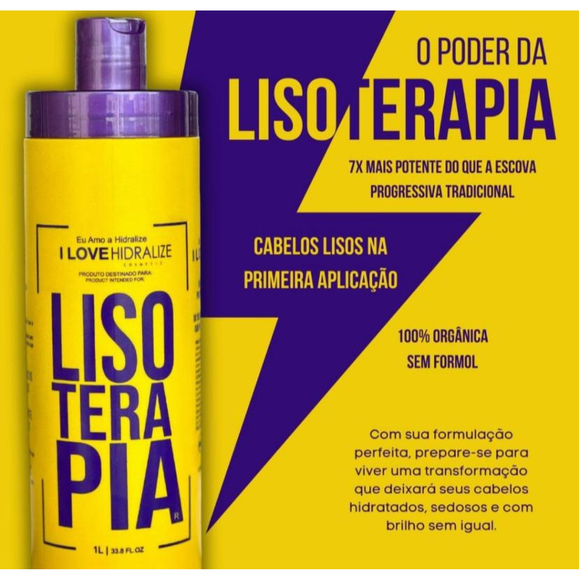 Progressiva Lisoterapia 1L - Orgânica e Sem Formol Mais Protetor Térmico Capilar Finalizador 10 ...