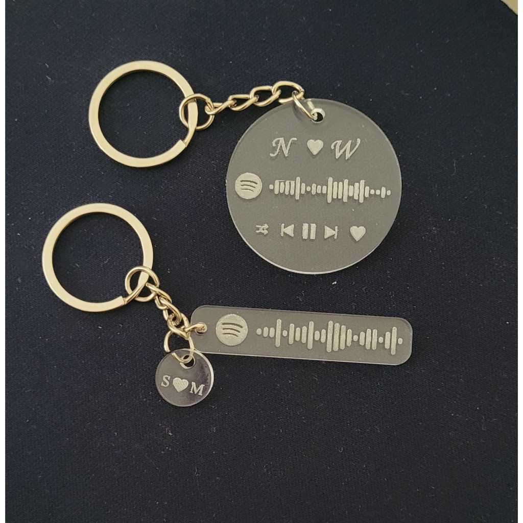 CHAVEIRO CODE SPOTIFY PERSONALIZADO COM INICIAL DO NOME - PRESENTE ...