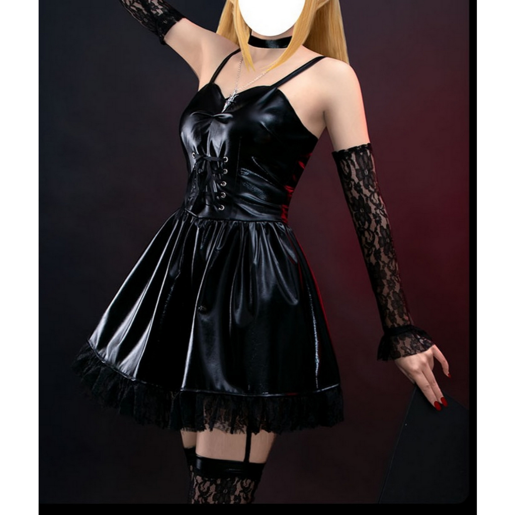 Vestido Preto Misa Death note Cruz Gotico Goth Rock E girl | Shopee Brasil