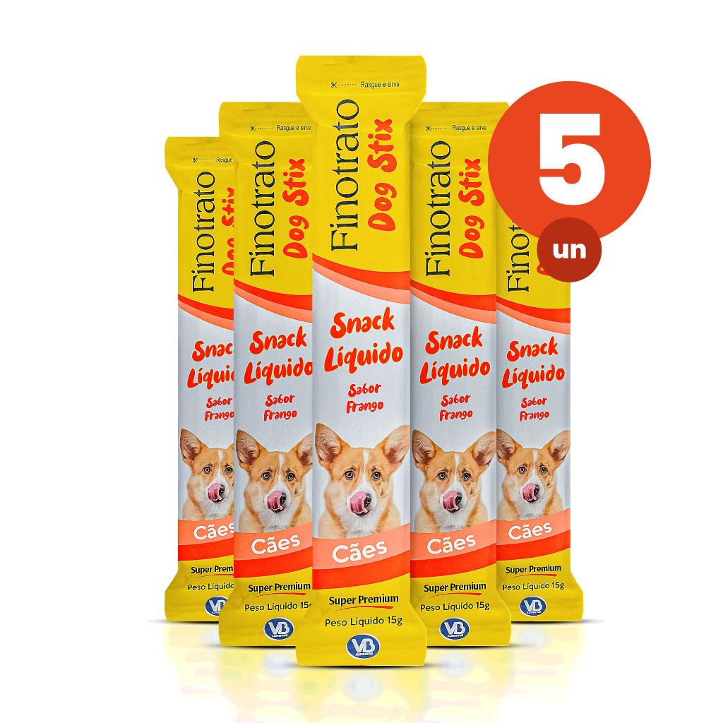 Kit 5 Dog Stix Petisco para Cães Super Premium Sabor Frango 15g ...