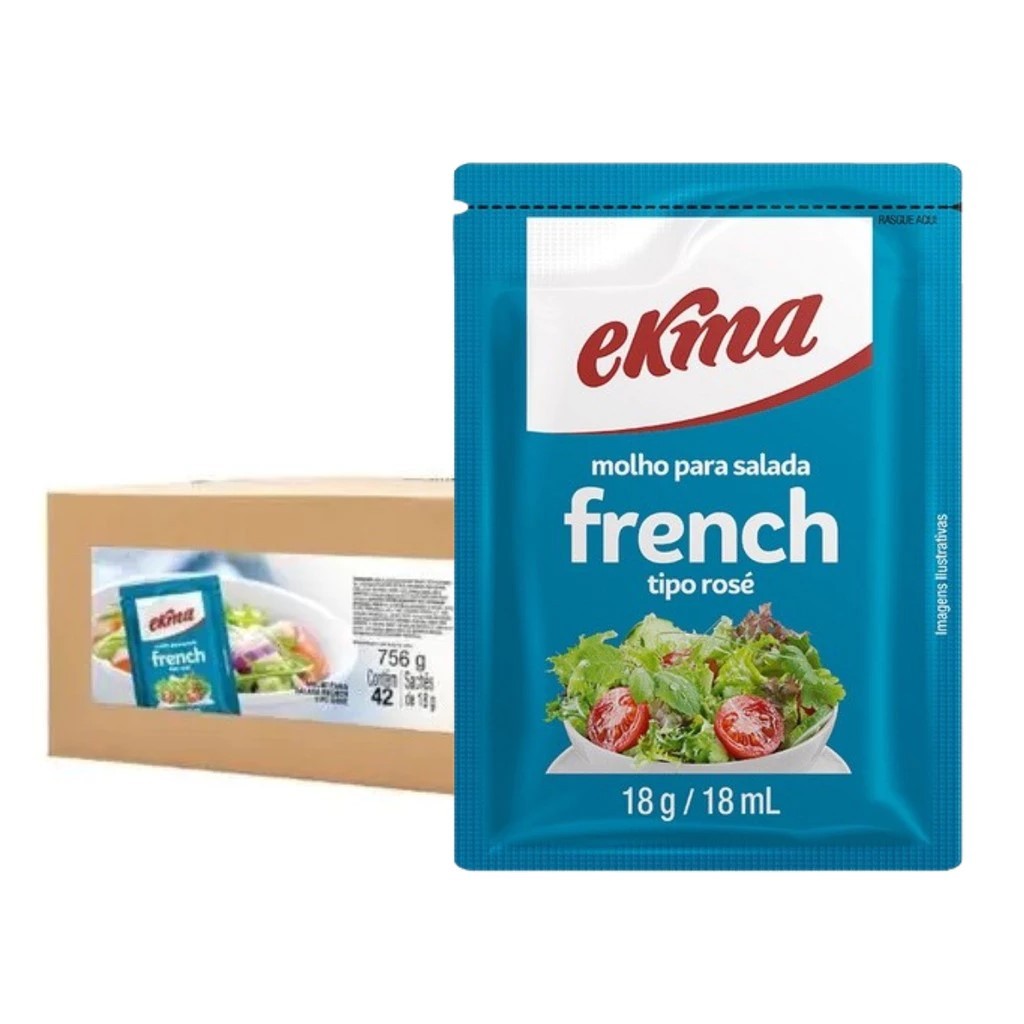 Molho Para Salada French 42un Sachê francês 42x18g - Ekma Individual ...