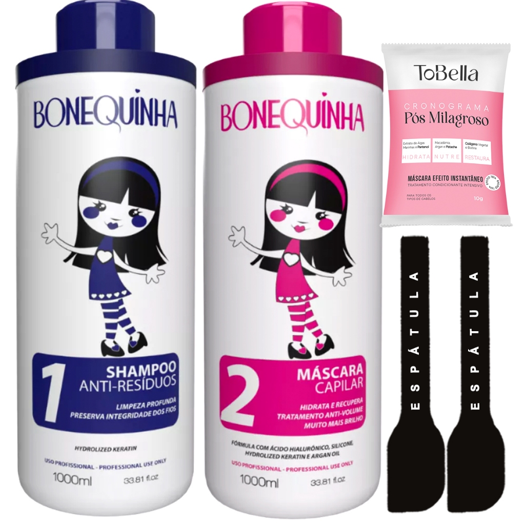 Kit Progressiva Bonequinha Maria Escandalosa 2x1L + Brindes | Shopee Brasil