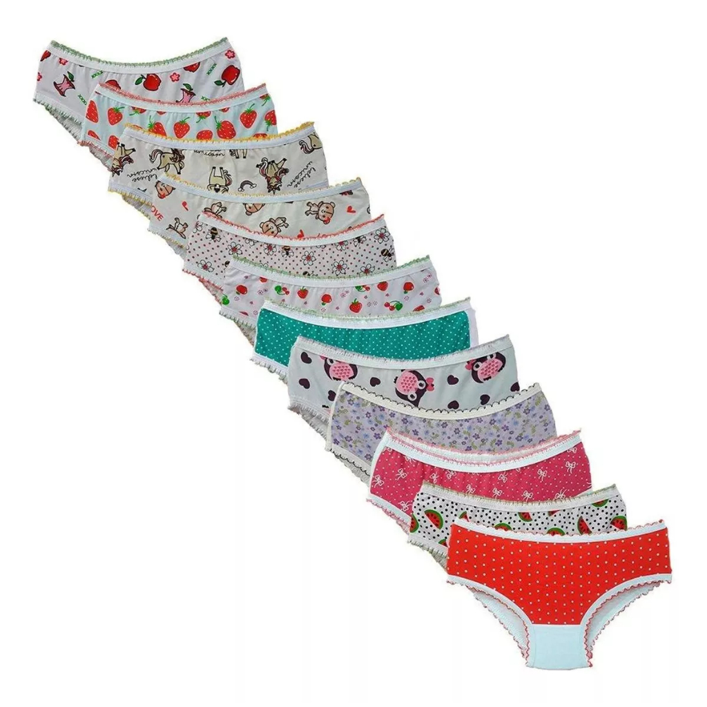 Kit 10 Calcinhas Infantil Algodão Estampada | Shopee Brasil