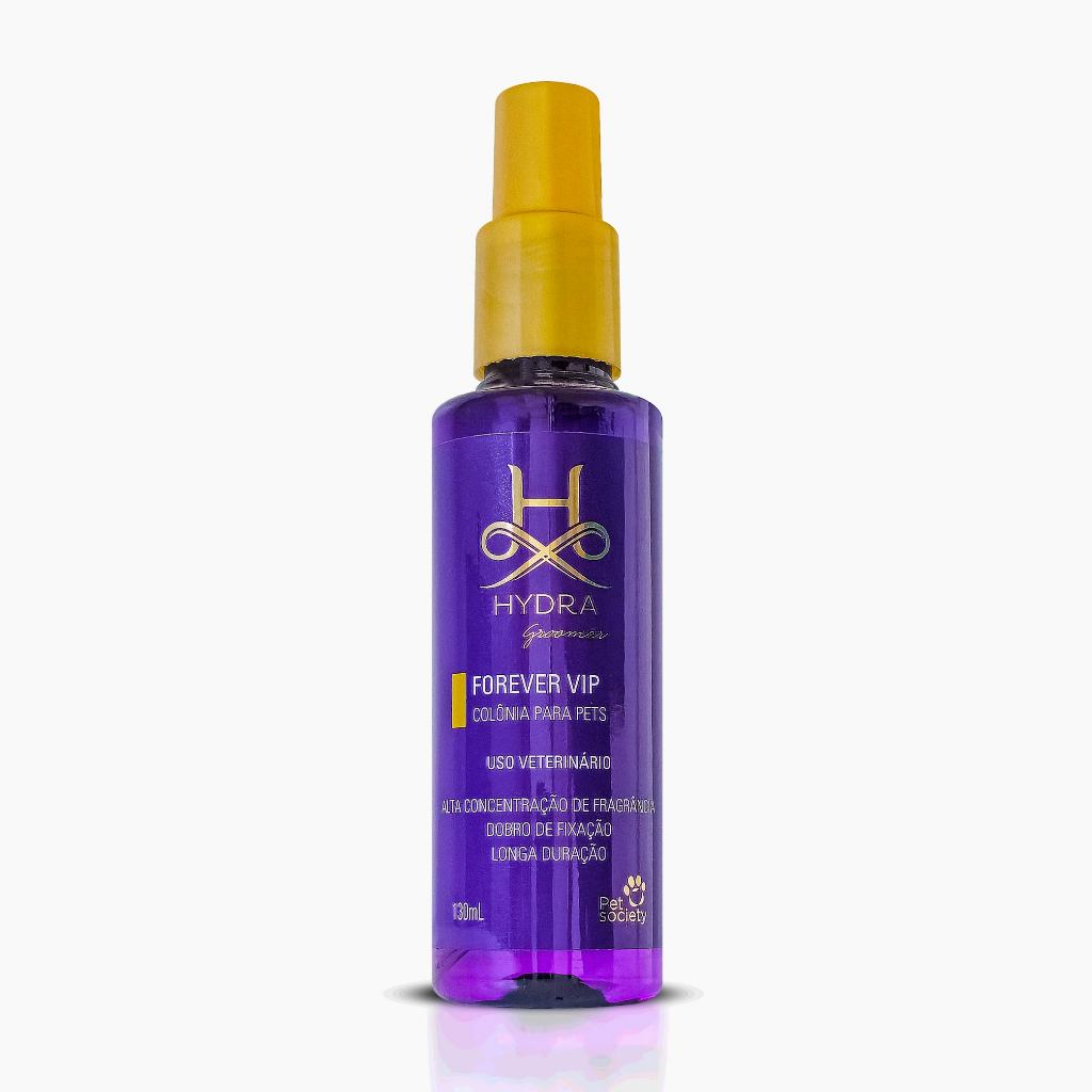 Colônia Hydra Groomers Forever Vip 130ml para Cães Gatos Pet Society ...