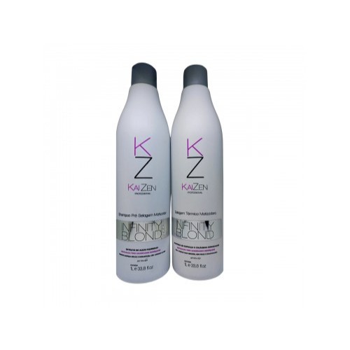 Kit Selagem Termica Infinity Blond Kaizen Matizadora 2x1L | Shopee Brasil