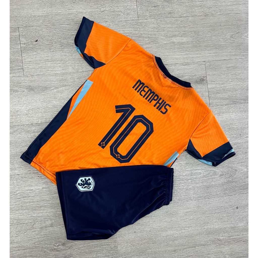 Kit Conjunto infantil e juvenil camisa e short Bordados MEMPHIS DEPAY ...
