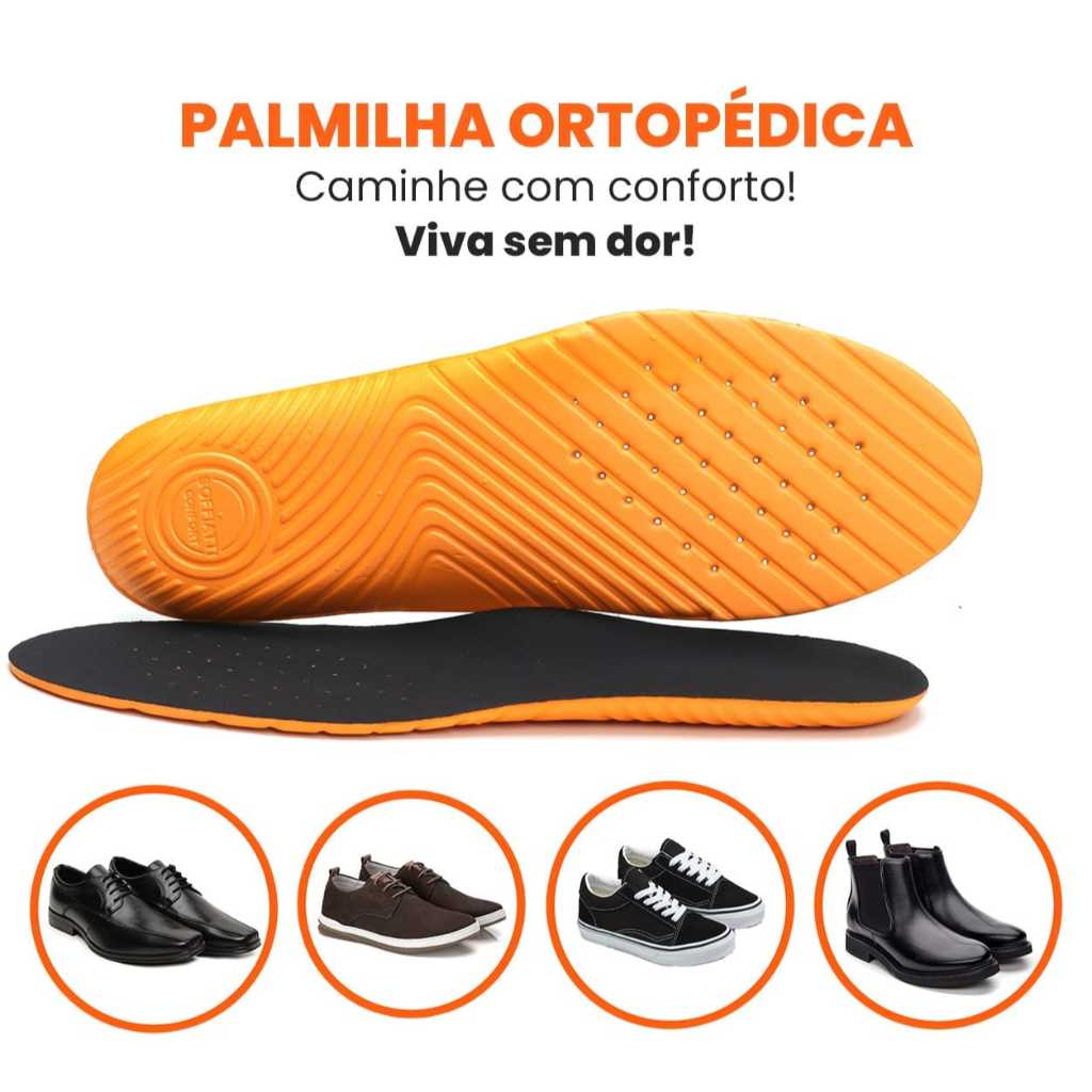 Palmilhas Ortopedica Anatomica P.U em Gel Super Confortavel Linha ...