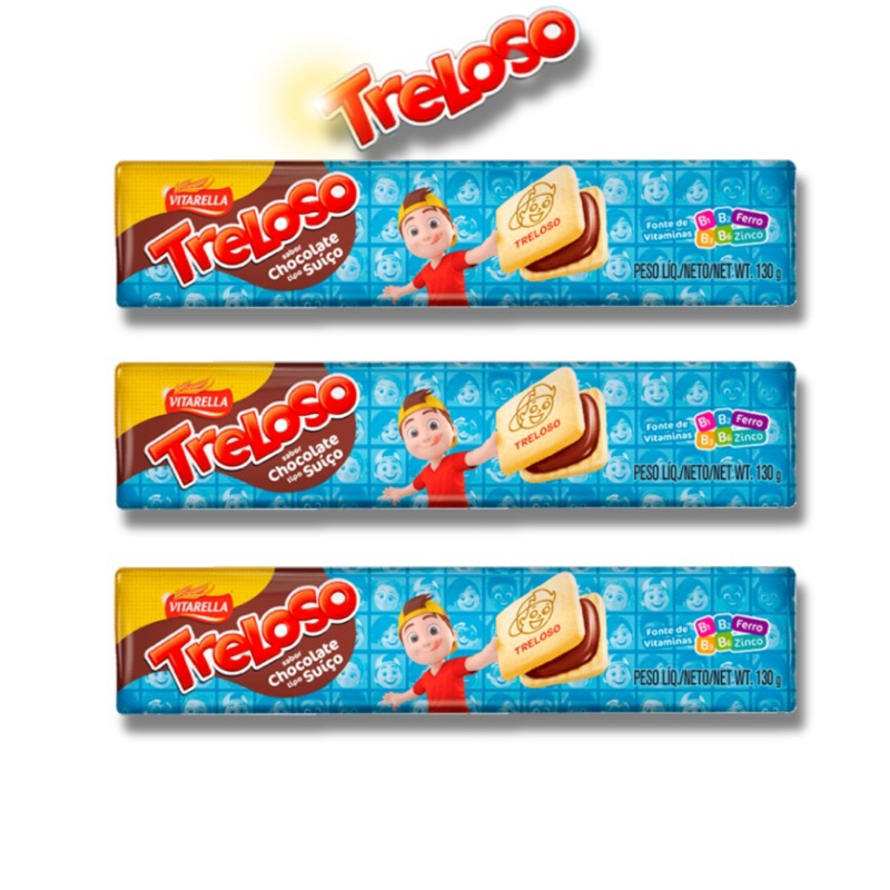 Biscoito Clubinho Treloso Sabor Chocolate - 130g (12 Unidades) | Shopee ...