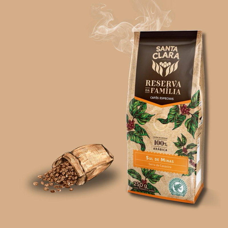 Café Santa Clara Reserva da Família 100% Arábica 250g | Shopee Brasil