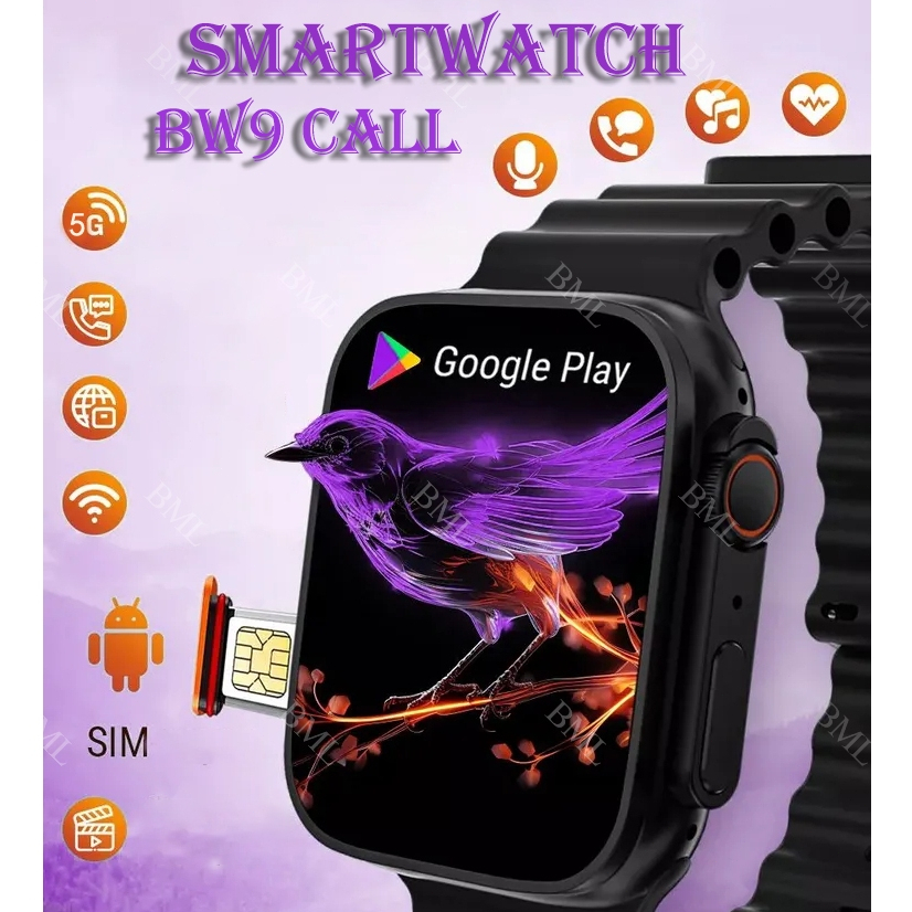 【5G SIM Card】BW9 CALL Relógio Smartwatch Com Chip,Chamada WIFi e ...