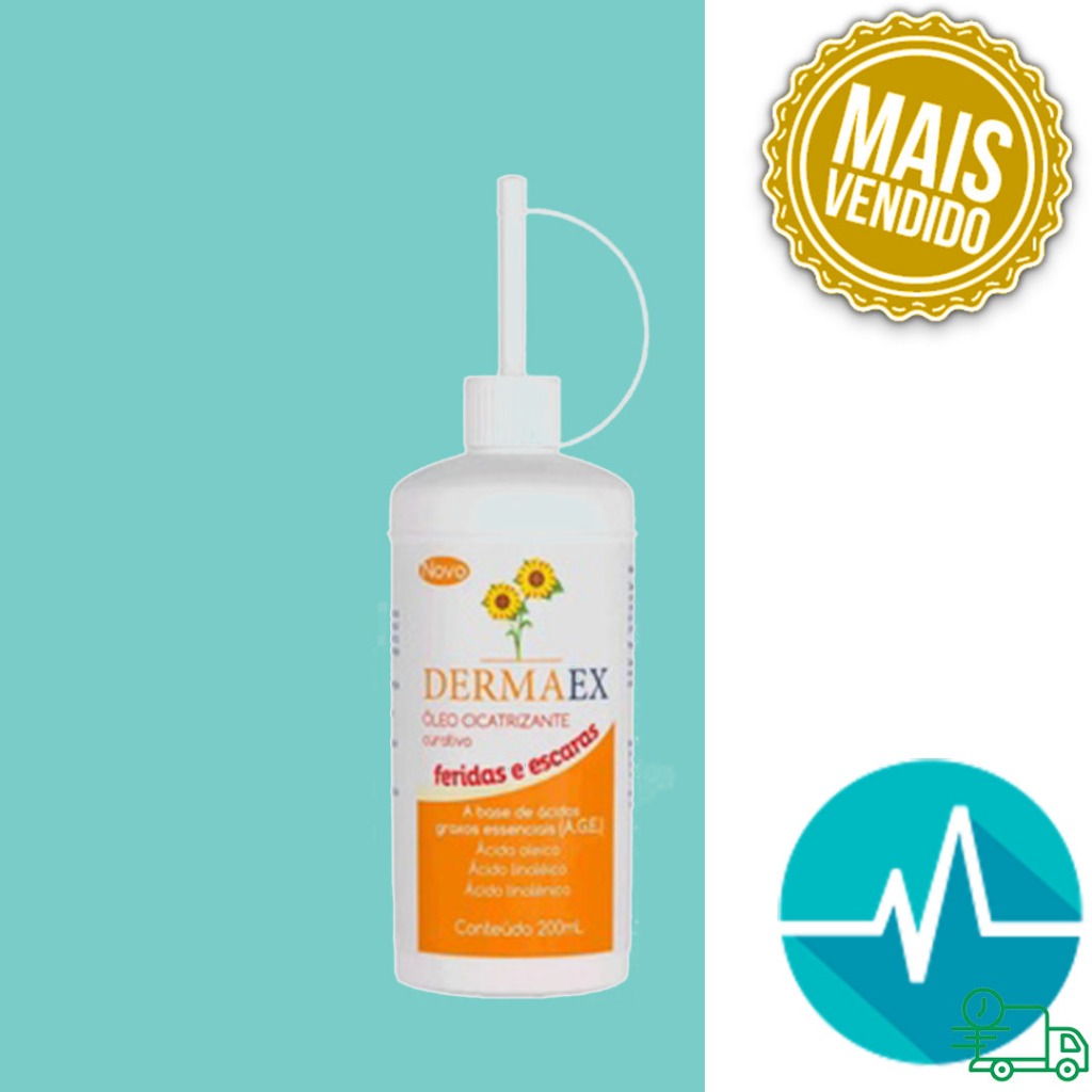 Dermaex Age Óleo de Girassol Para Cicatrizes, Feridas e Escaras 200ml ...