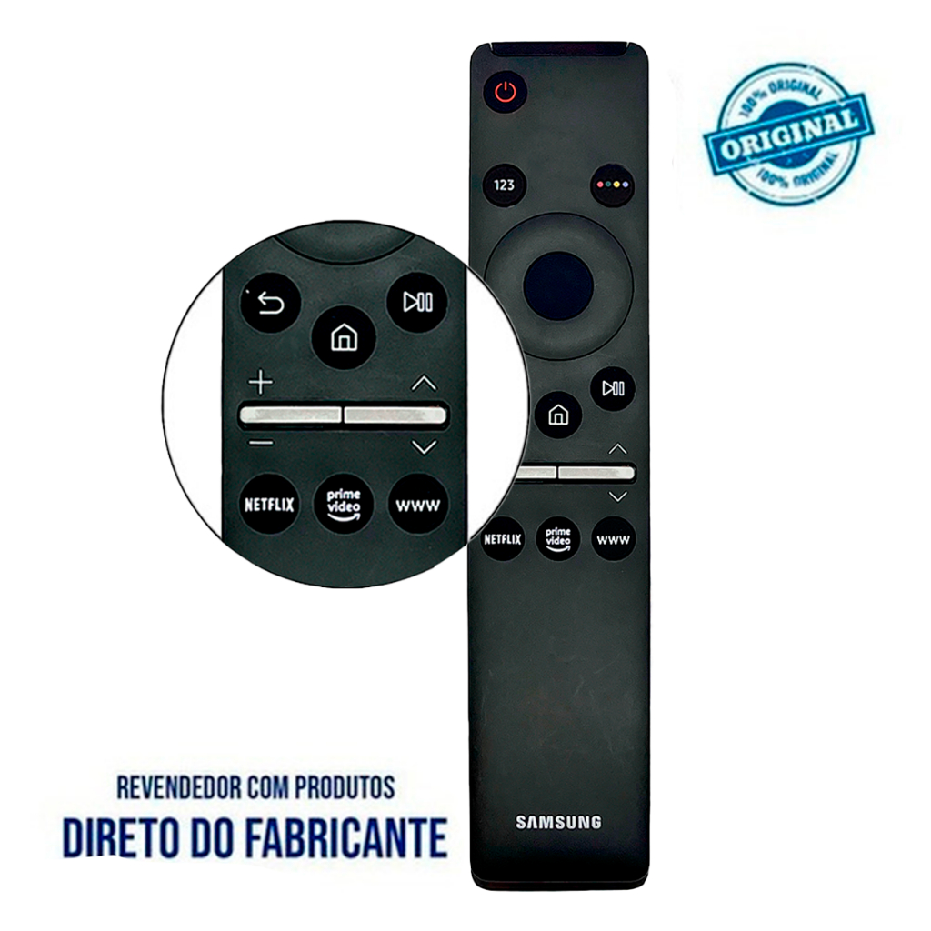Controle original Samsung Bluetooth TU7000 com atalho | Shopee Brasil
