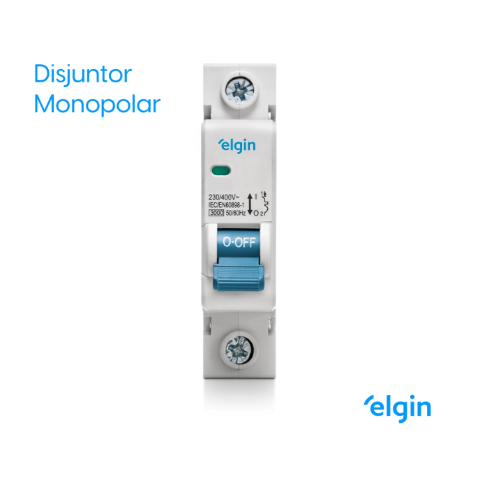 Disjuntor Monopolar Unipolar Curva de Disparo Tipo C Elgin 6A 10A 16A 20A 25A 32A 40A 50A 63A ...