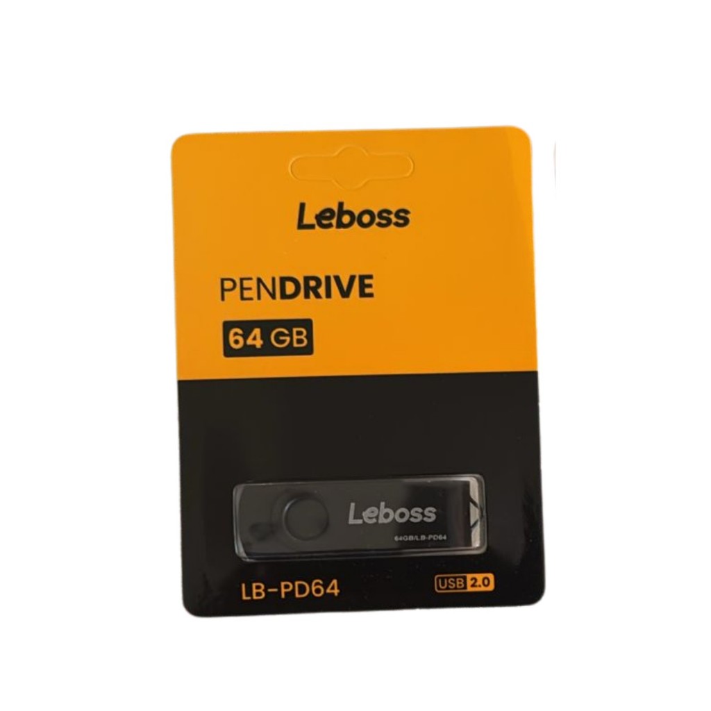 Pen Drive 64gb USB 2.0 LB-PD64 Pendrive Alta Velocidade Flash Ultra Rápido Preto Original ...