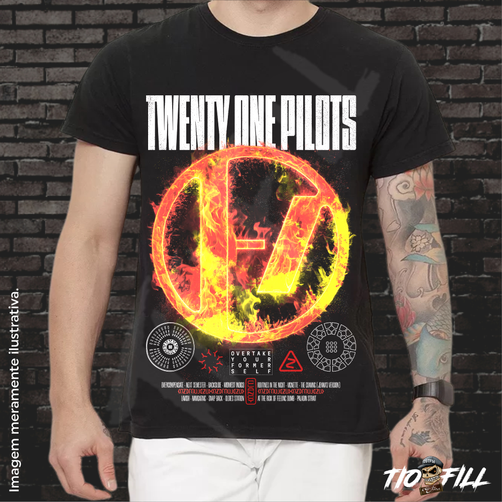 Camiseta - Tweenty One Pilots " Clancy Tour " - Unissex | Shopee Brasil