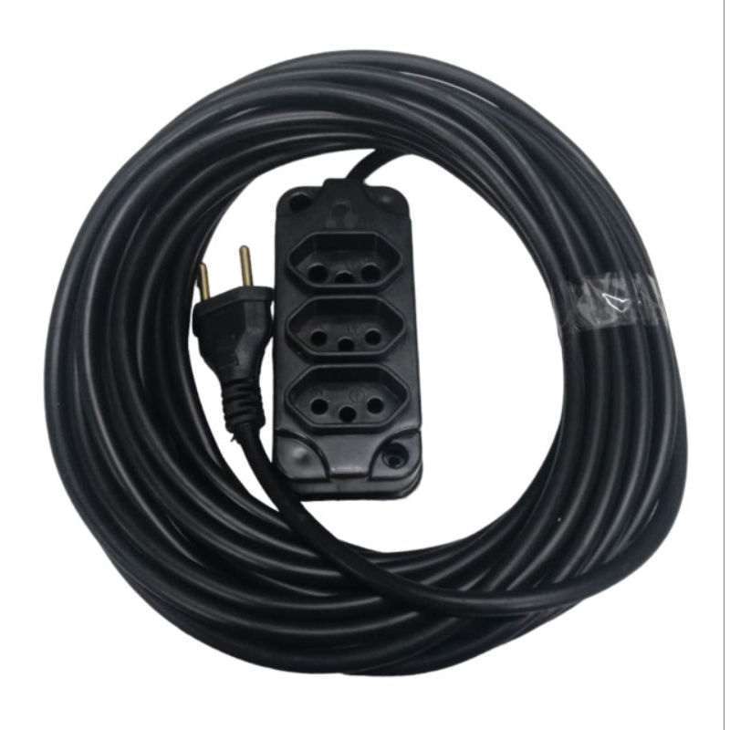 EXTENSÃO CABO PP 2X2.5MM 10 METROS PLUG 2P 10A TOMADA TRIPLA BIVOLT. | Shopee Brasil