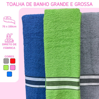 Kit Toalha de Banho 2 Unidades Grossa 100% Algodão Super Macia MF01 ...