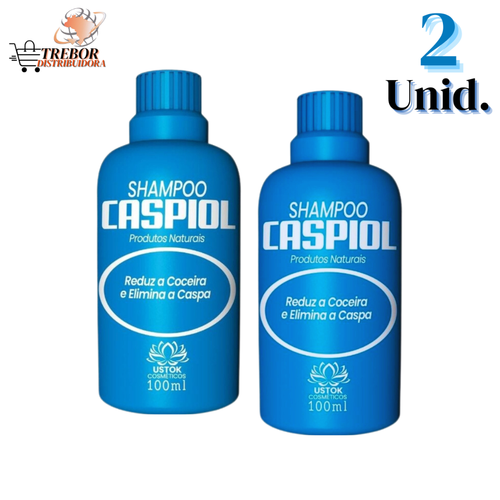 Kit 2 Shampoo Caspiol 100ml ( Todo Tipo De Cabelo ) - Limpa o Couro ...