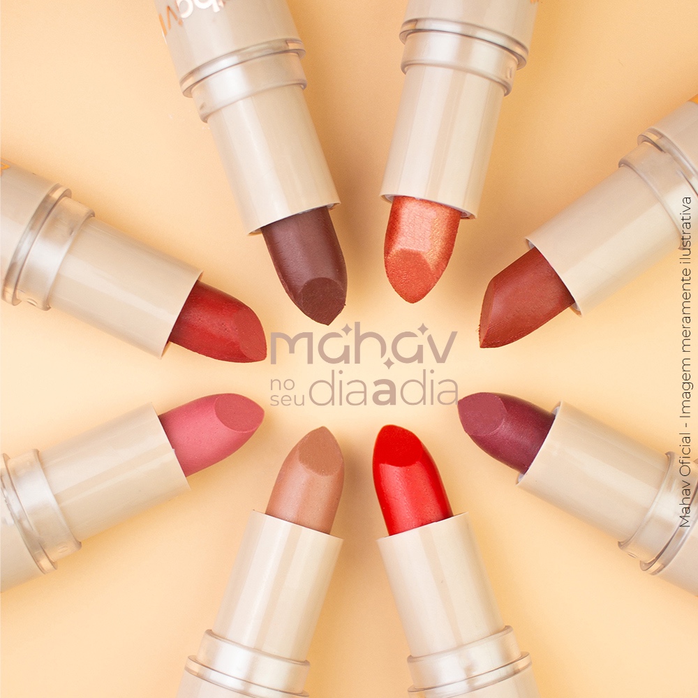 Batom Dia a Dia - Mahav 8 cores disponíveis | Shopee Brasil