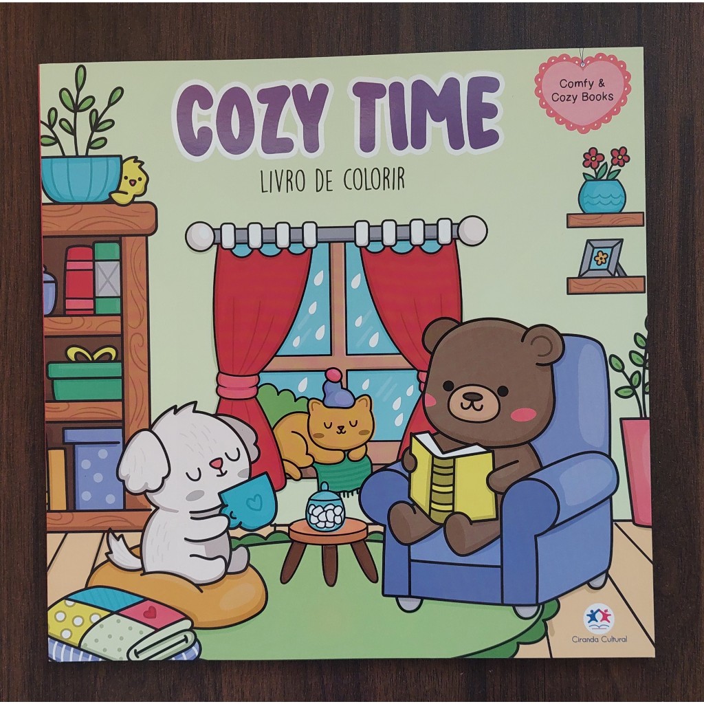 Livro de Colorir Cozy Time Comfy & Cozy Books | Shopee Brasil