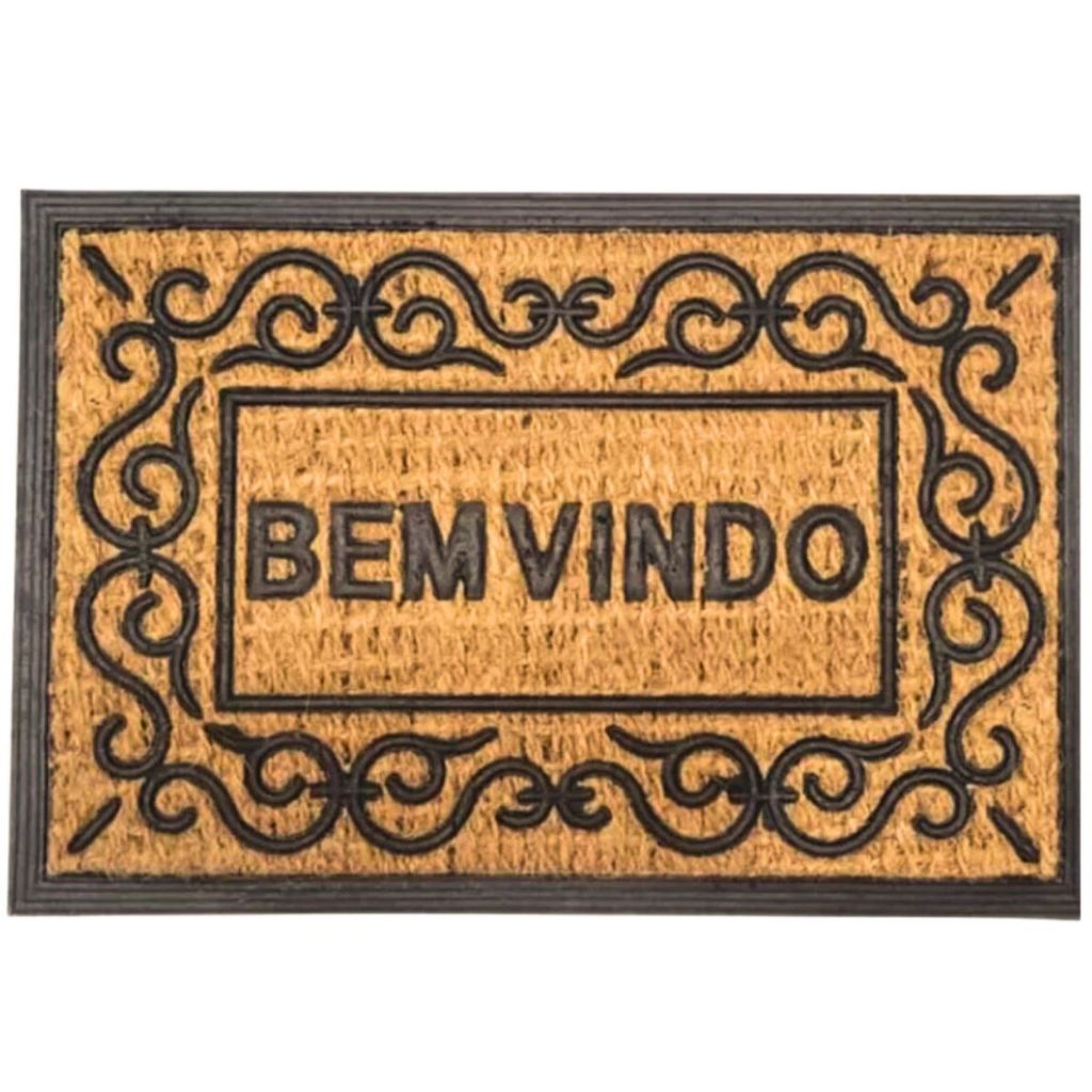 Capacho Porta Entrada 40x60 Tapete Com Base Antiderrapante Emborrachada ...