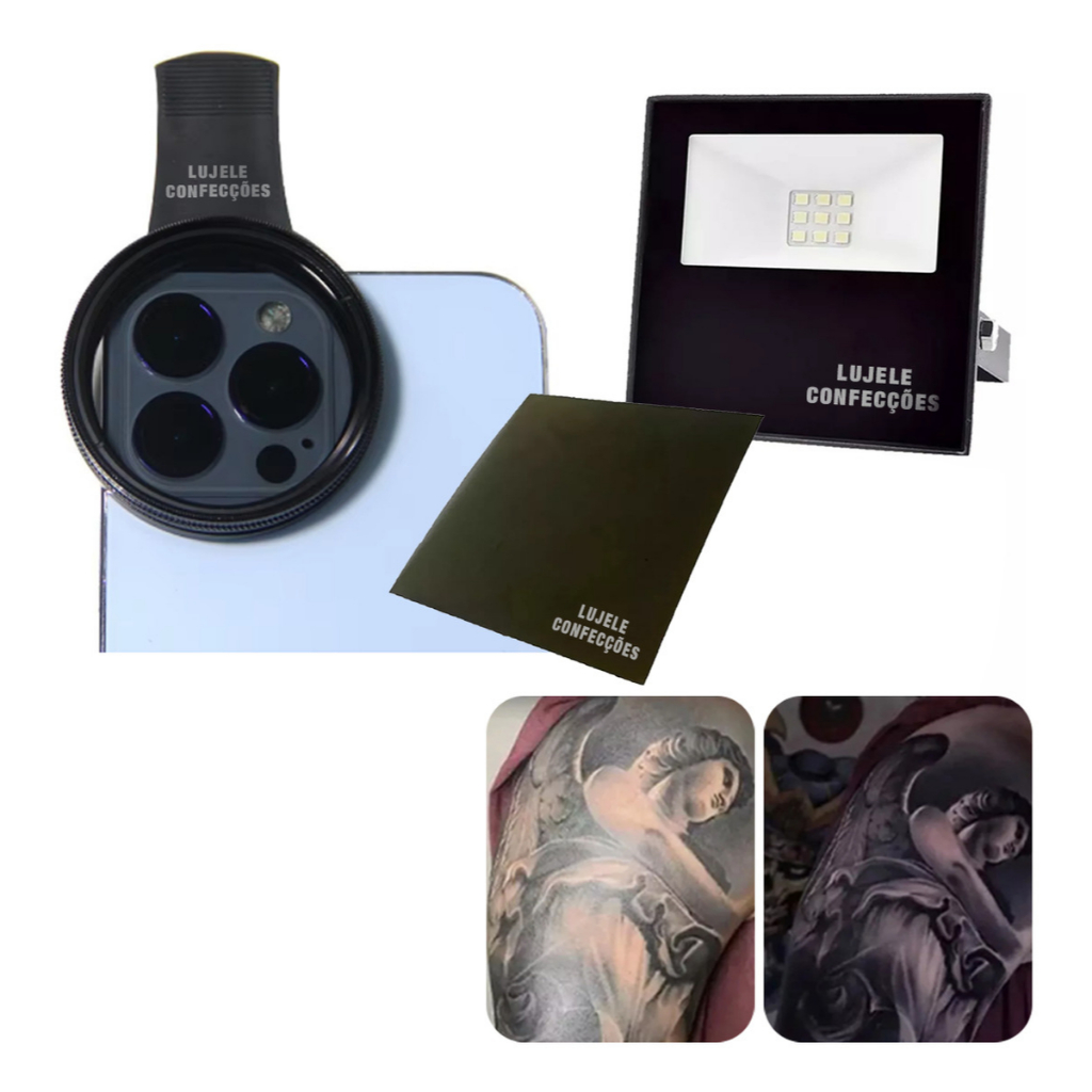 Kit Pelicula Polarizada Refletor Holofote 10w E Lente Filtro Cpl 37mm ...