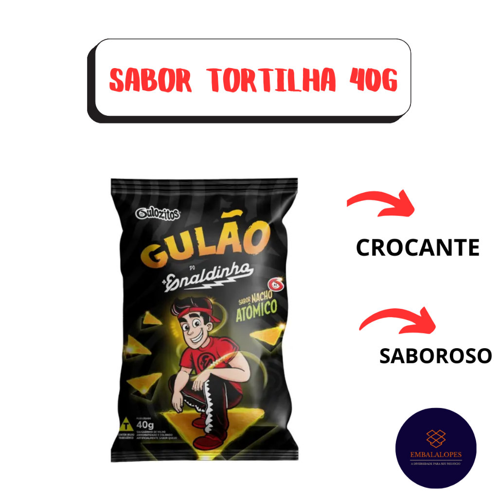 GULÃO ENALDINHO TORTILHA 40G | Shopee Brasil