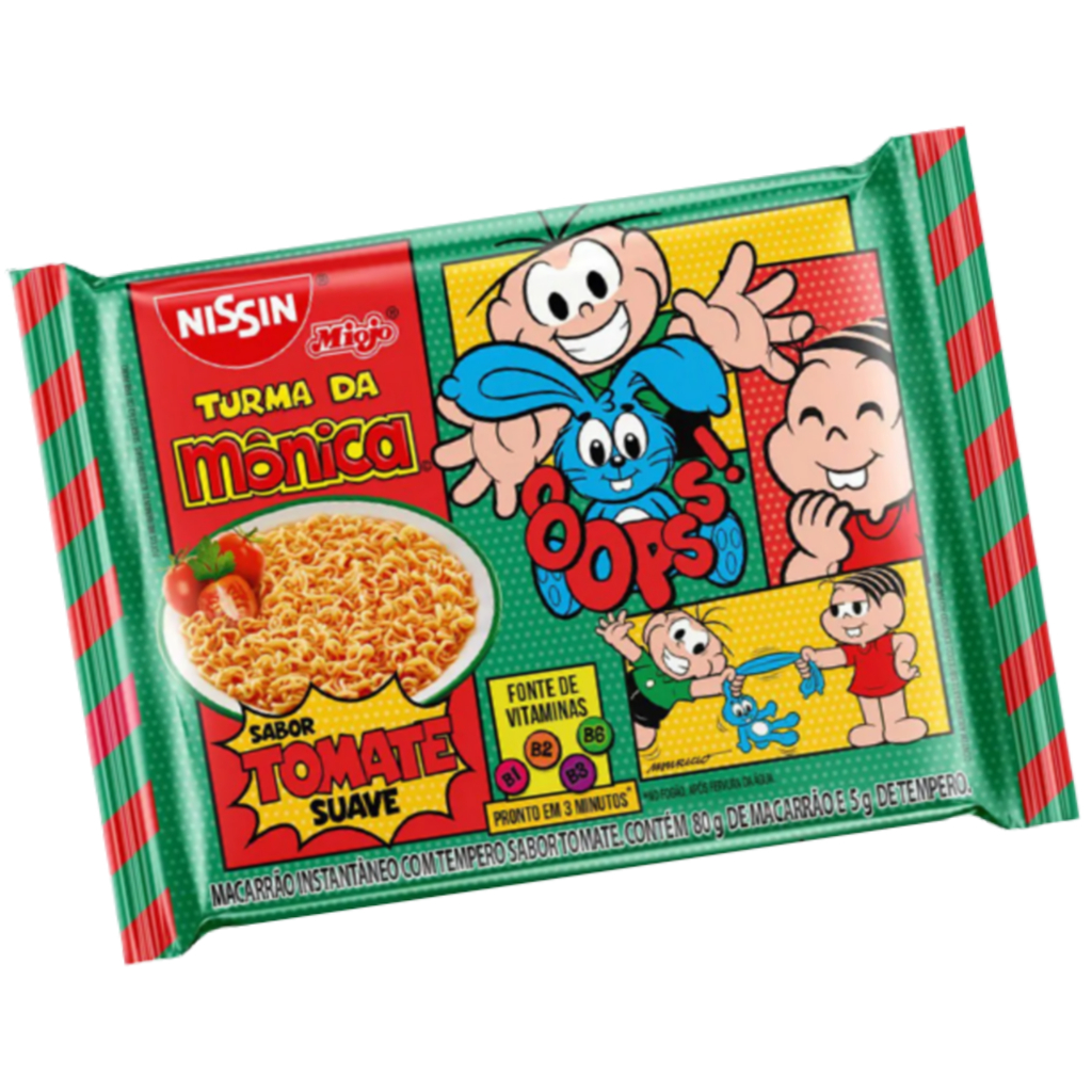 Miojo Nissin Turma da Mônica 85g - Caixa com 50 Pacotes - Escolha o ...